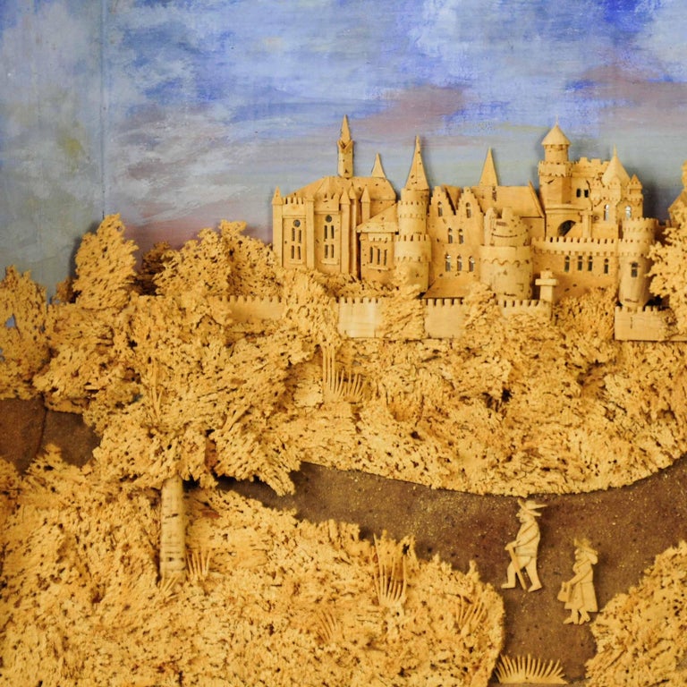 Antique Finely Detailed Cork Carving Germany, circa 1880 at 1stDibs