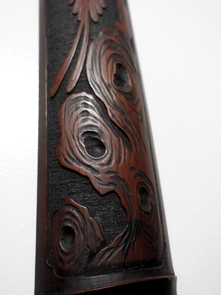 Antique Finely Japanese Bamboo Carving For Sale at 1stDibs