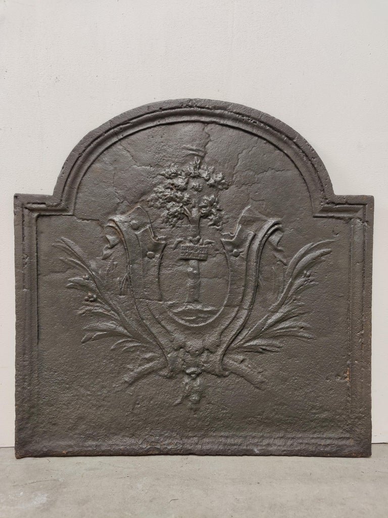 Antique Fireback / Backsplash, Tree with a Sign at 1stDibs | backsplash ...