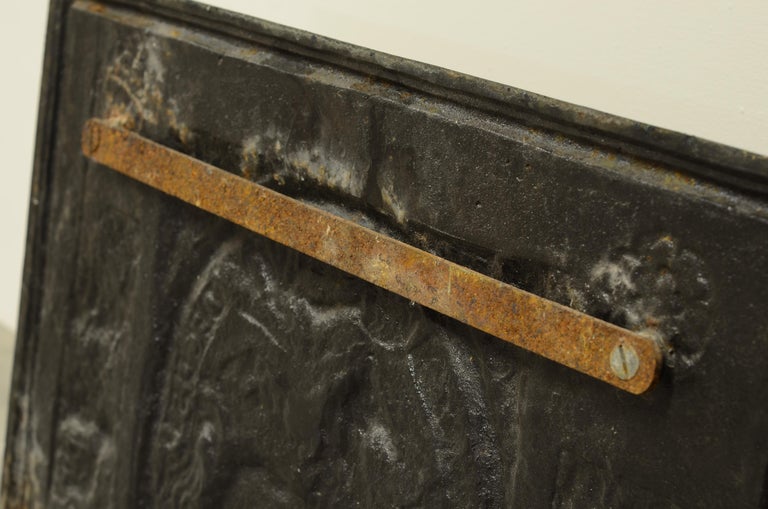 Antique Fireback or Backsplash "IN RECTO DECUS" at 1stDibs