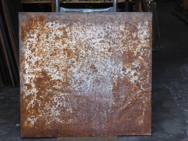 Antique Fireback with Medieval IHS Monogram, Dated 1710 at 1stDibs