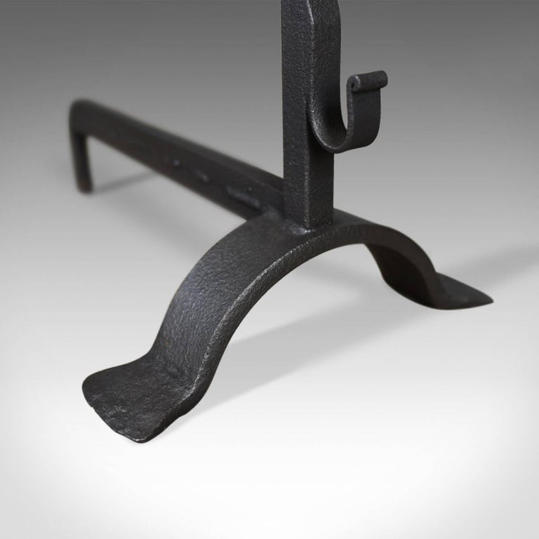 Antique Firedogs, Andirons, Iron, Tall, Spit Racks, English, Victorian ...