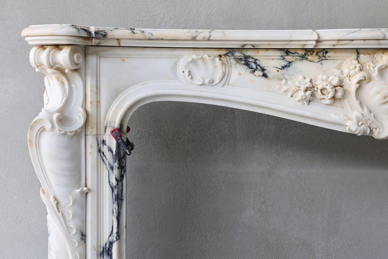 Antique Marble Fireplace | Paonazzo Marble | Style Rococo | Monumental ...