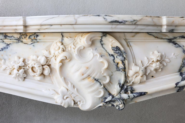Antique Marble Fireplace | Paonazzo Marble | Style Rococo | Monumental ...