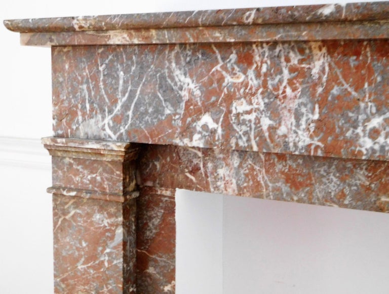 Fireplace in Sprightly Red Marble For Sale at 1stDibs