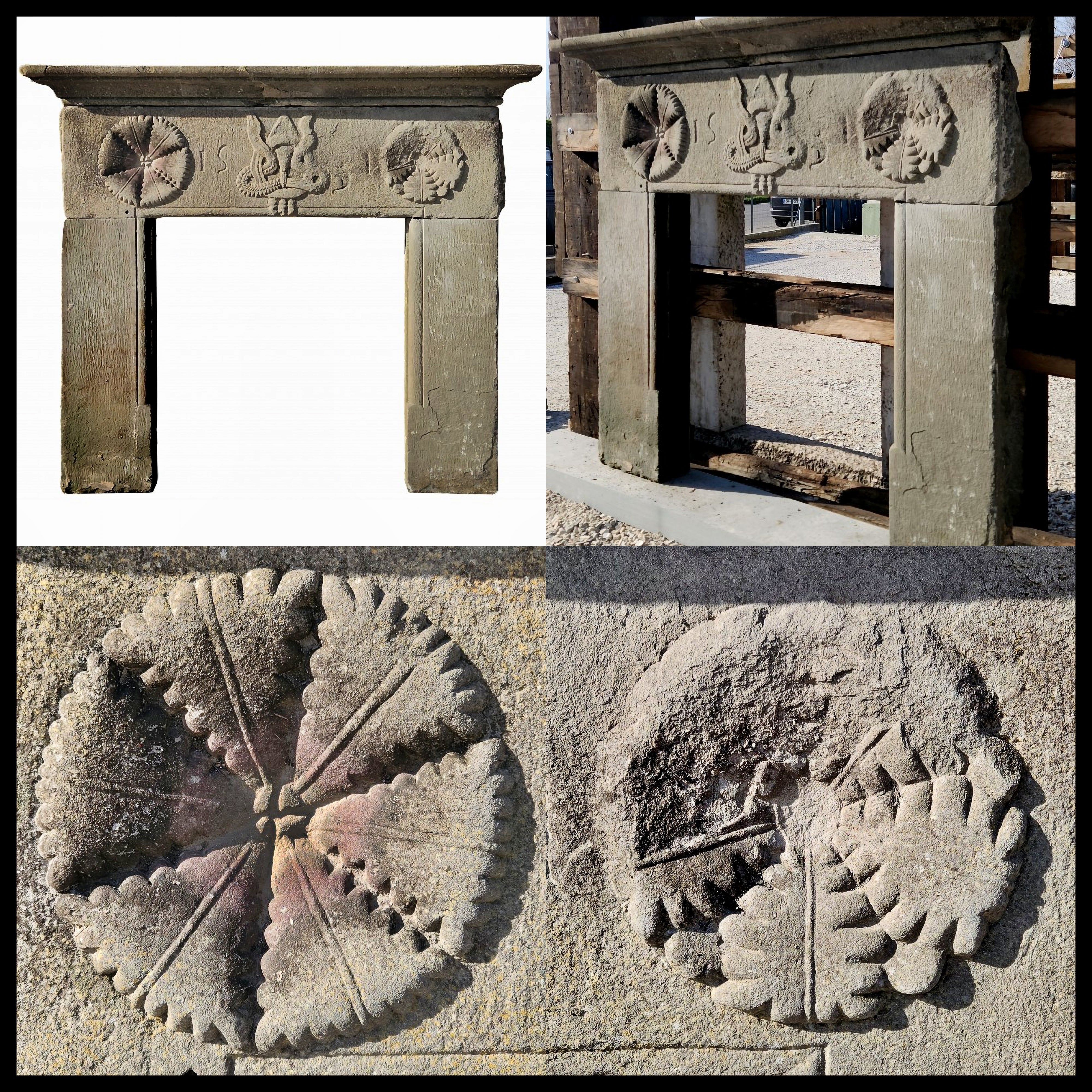 ANTIQUE FIREPLACE IN TUSCAN SERENA STONE DATED 1531 16th Century For ...