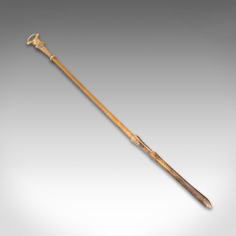 Antique Fireplace Poker, English, Brass, Decorative Fire Tool ...