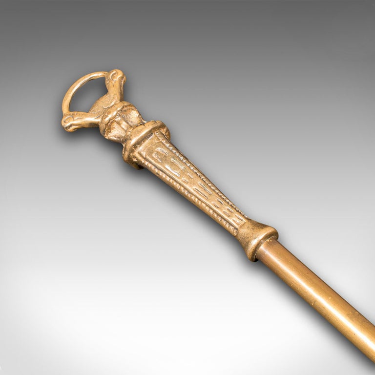 Antique Fireplace Poker, English, Brass, Decorative Fire Tool ...