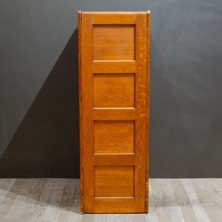 Antique Five Drawer Oak and Brass File Cabinet c.1930 For Sale at 1stDibs
