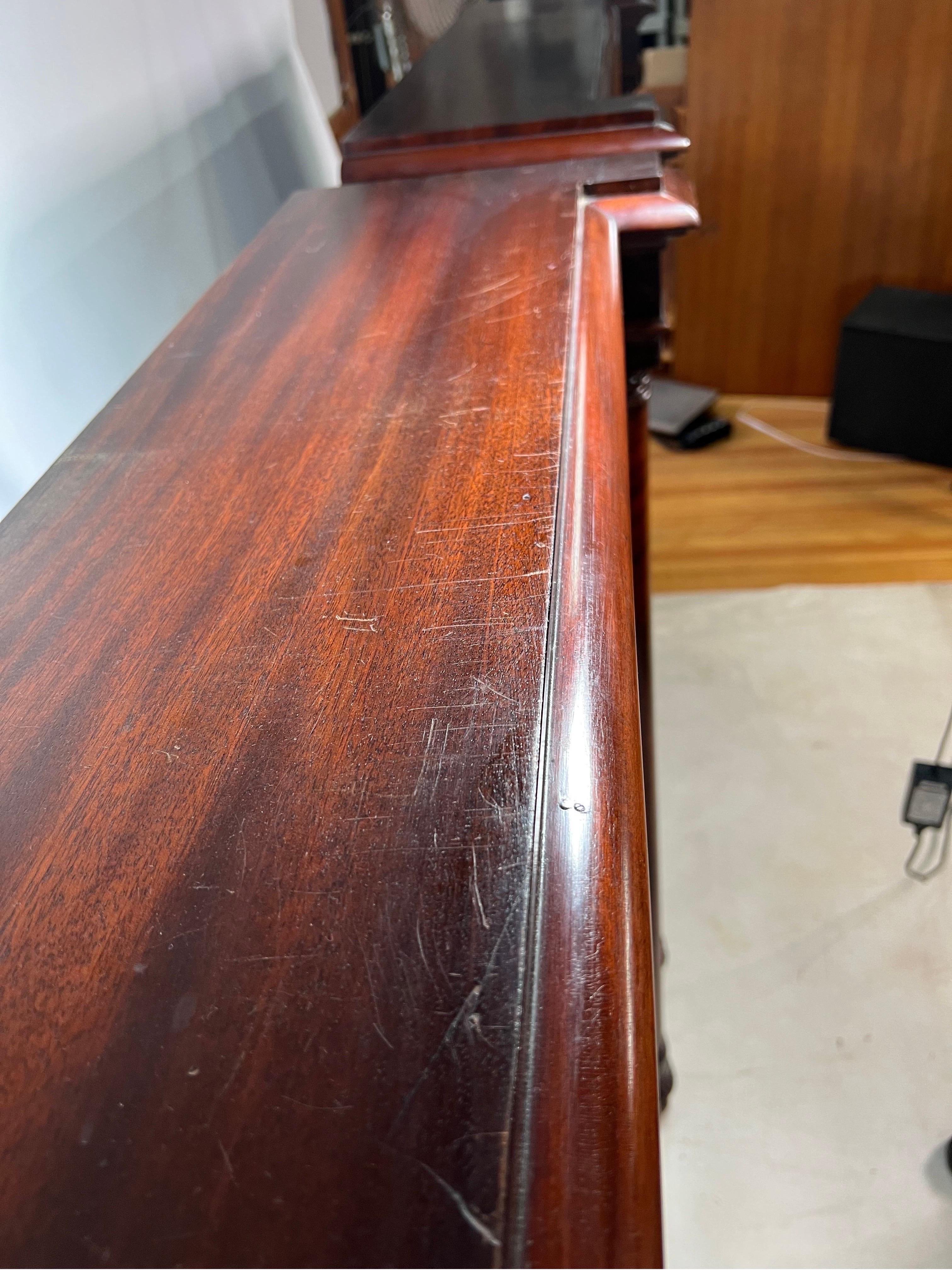 Antique Flame Mahogany Bookcases - a Pair For Sale at 1stDibs