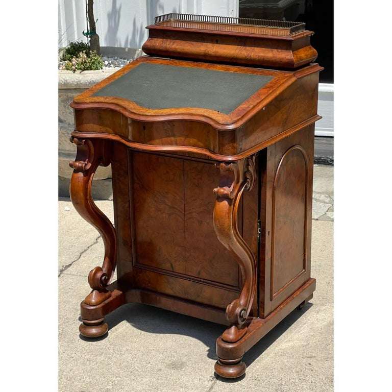 Antique Flame Mahogany English Canterbury Desk, 19th Century For Sale ...