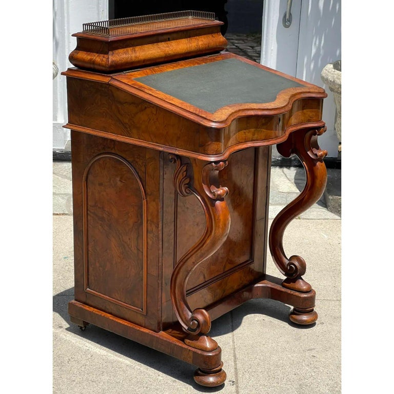 Antique Flame Mahogany English Canterbury Desk, 19th Century For Sale ...