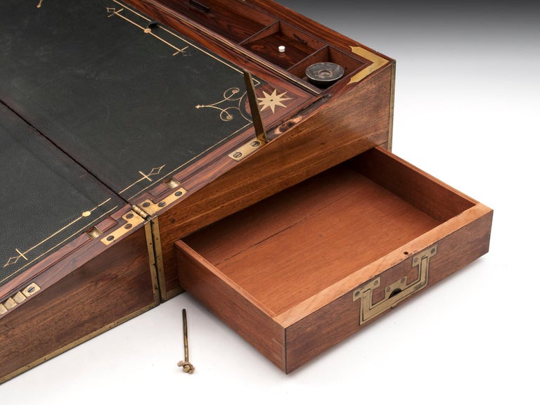 Antique Mahogany Writing Box has secret compartments Early 19th Century at 1stDibs