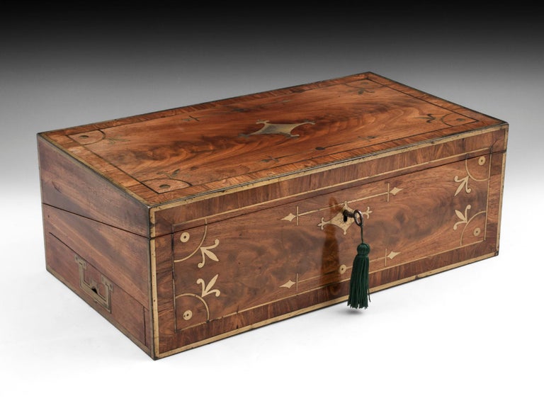 Antique Mahogany Writing Box has secret compartments Early 19th Century ...