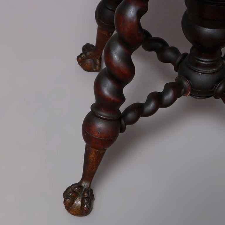 Antique Flint School Mahogany Barley Twist Spindle Piano Chair, circa ...