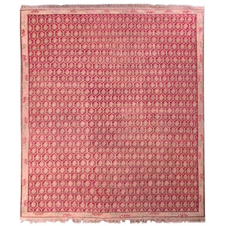 Antique Floral Rug Red and Pink Transitional Design by Rug and Kilim ...