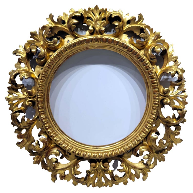 Antique Florentine Gilt Wood Round Frame, Italy 19th Century For Sale ...