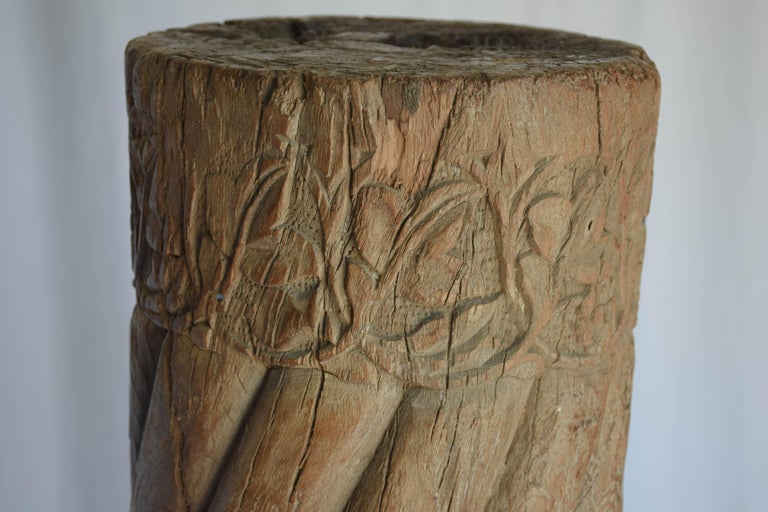 Antique Fluted Column or Pedestal at 1stDibs