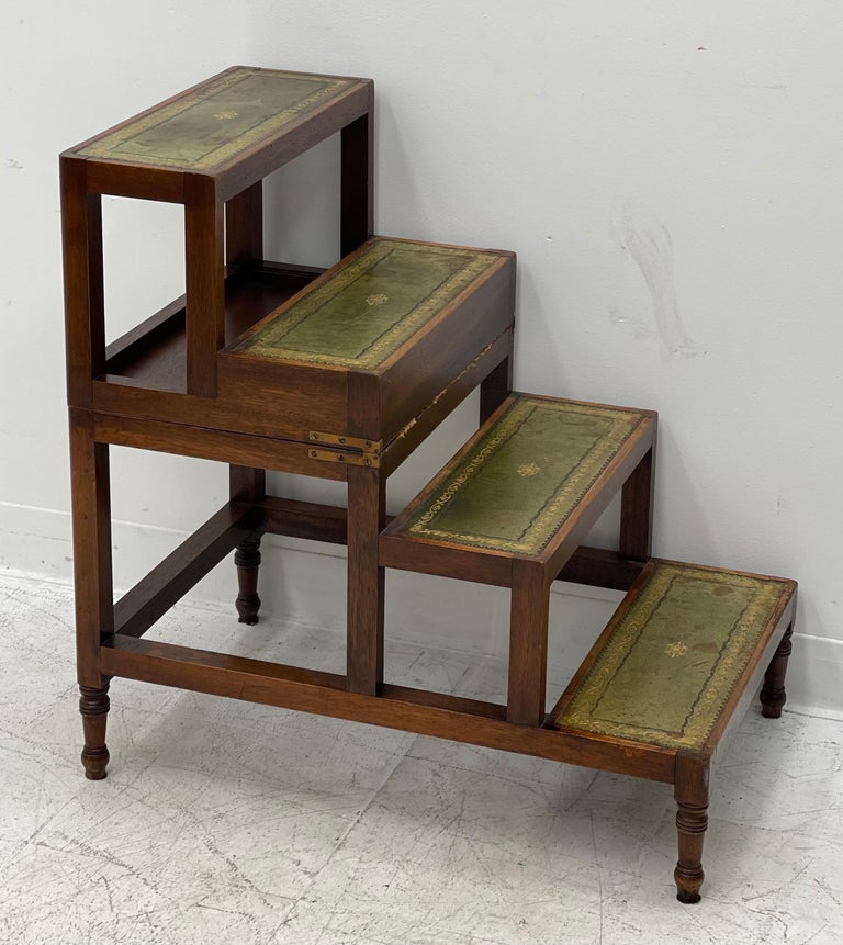 Antique Folding Library Steps Convertible Table For Sale at 1stDibs ...