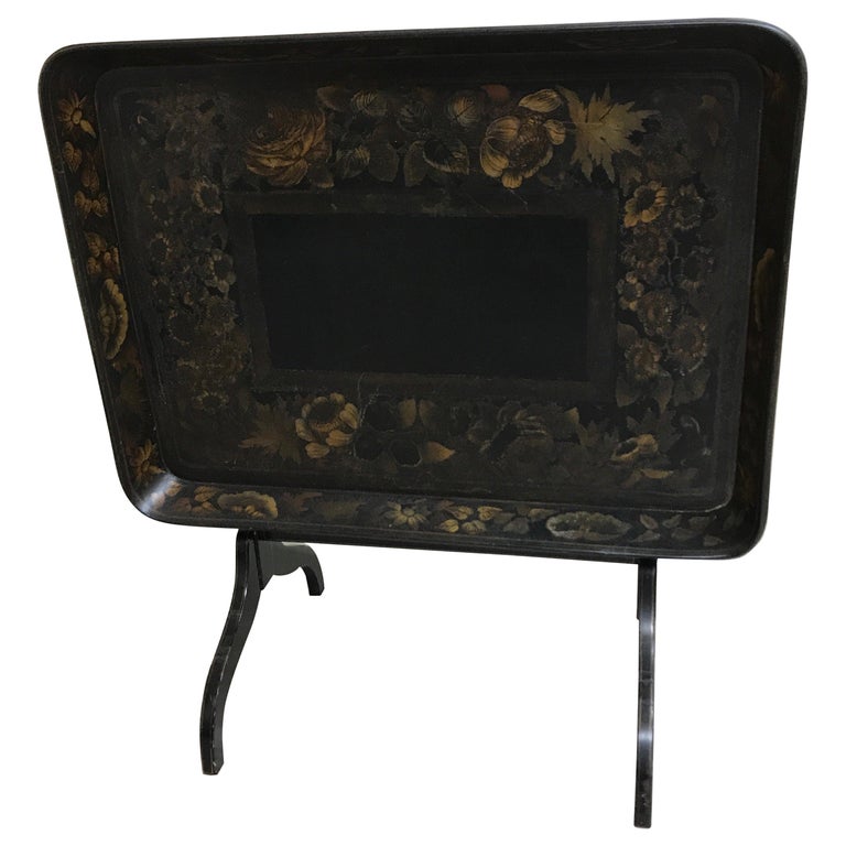 Antique Folding Paper Mâché Tea Table For Sale at 1stDibs | antique ...