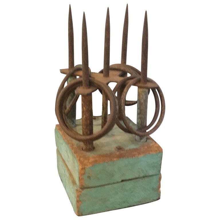 Antique Folk Art Carnival Ring Toss For Sale at 1stDibs