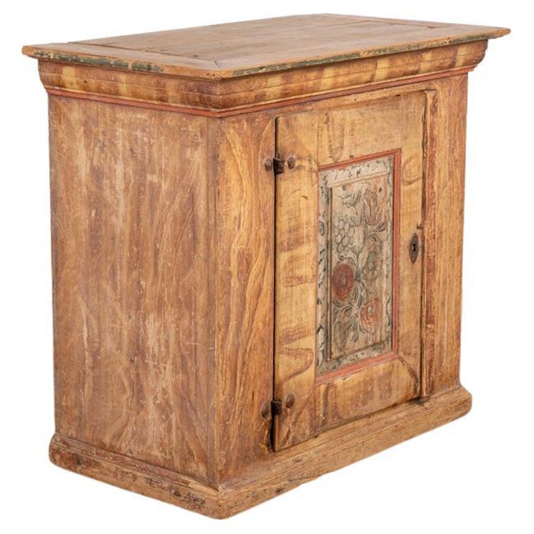 Antique Hand-Painted Cabinet Cupboard With Flowers from Sweden circa ...