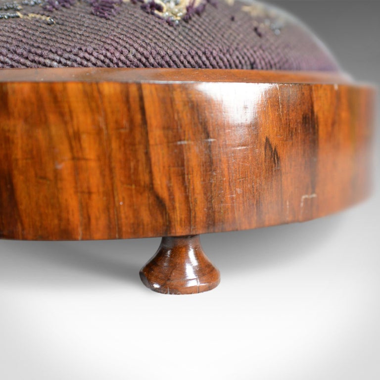 Antique Foot Stool, English, Victorian, Beadwork, Carriage Rest, circa ...