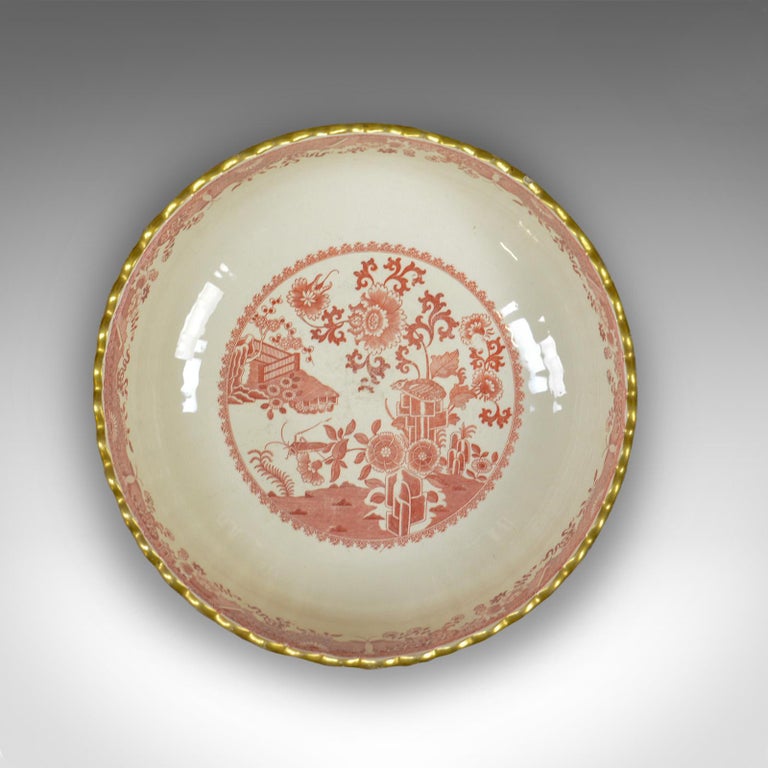 Antique Footed Bowl, Red and White, Copeland Spode, Grasshopper, circa ...