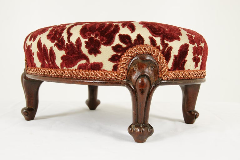 Antique Footstool, Carved Walnut Footstool, Victorian, Scotland 1880 ...