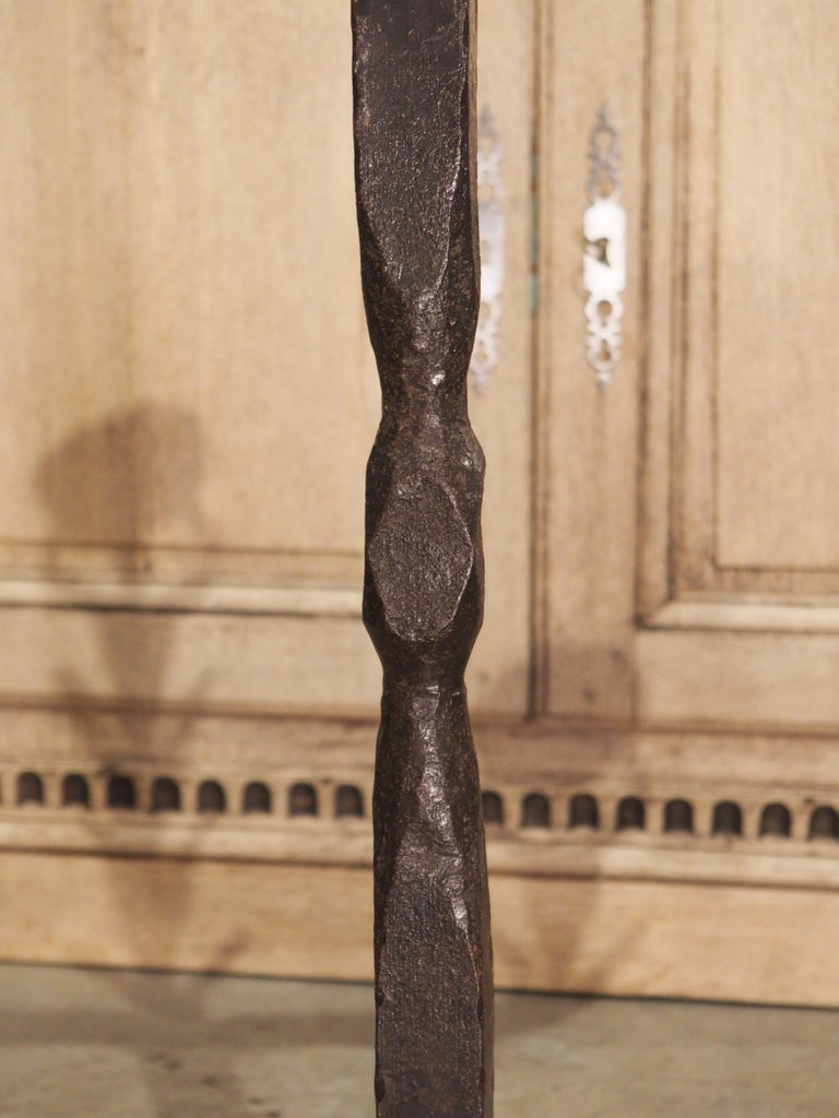 Antique Forged Iron Candelabra Torchere from Spain, Circa 1900 For Sale ...