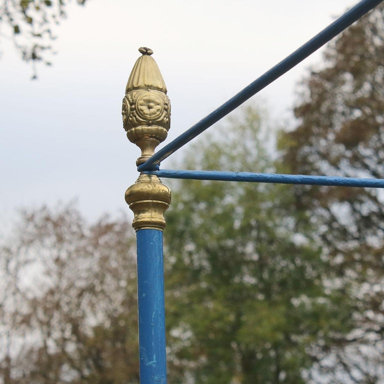 Antique Four-Poster Bed in Blue M4P31 at 1stDibs
