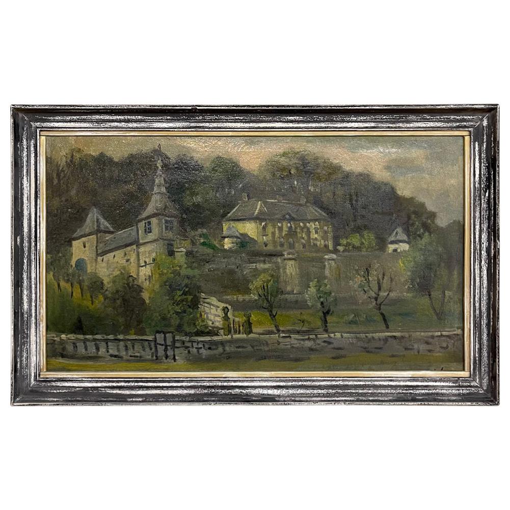 Triptych of Antique Framed Oil Paintings by Robert Carle Depicting ...