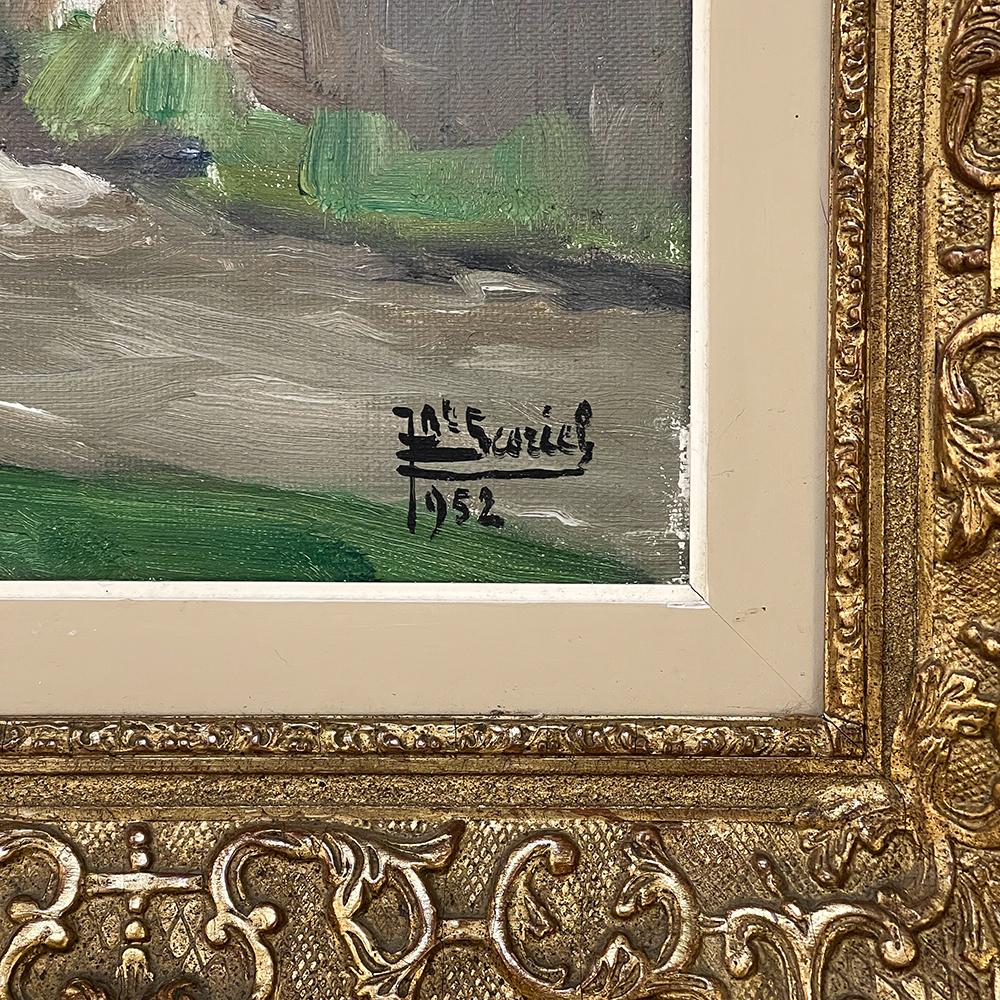 Antique Framed Oil Painting on Canvas by Jean-Baptiste Scoriel For Sale ...