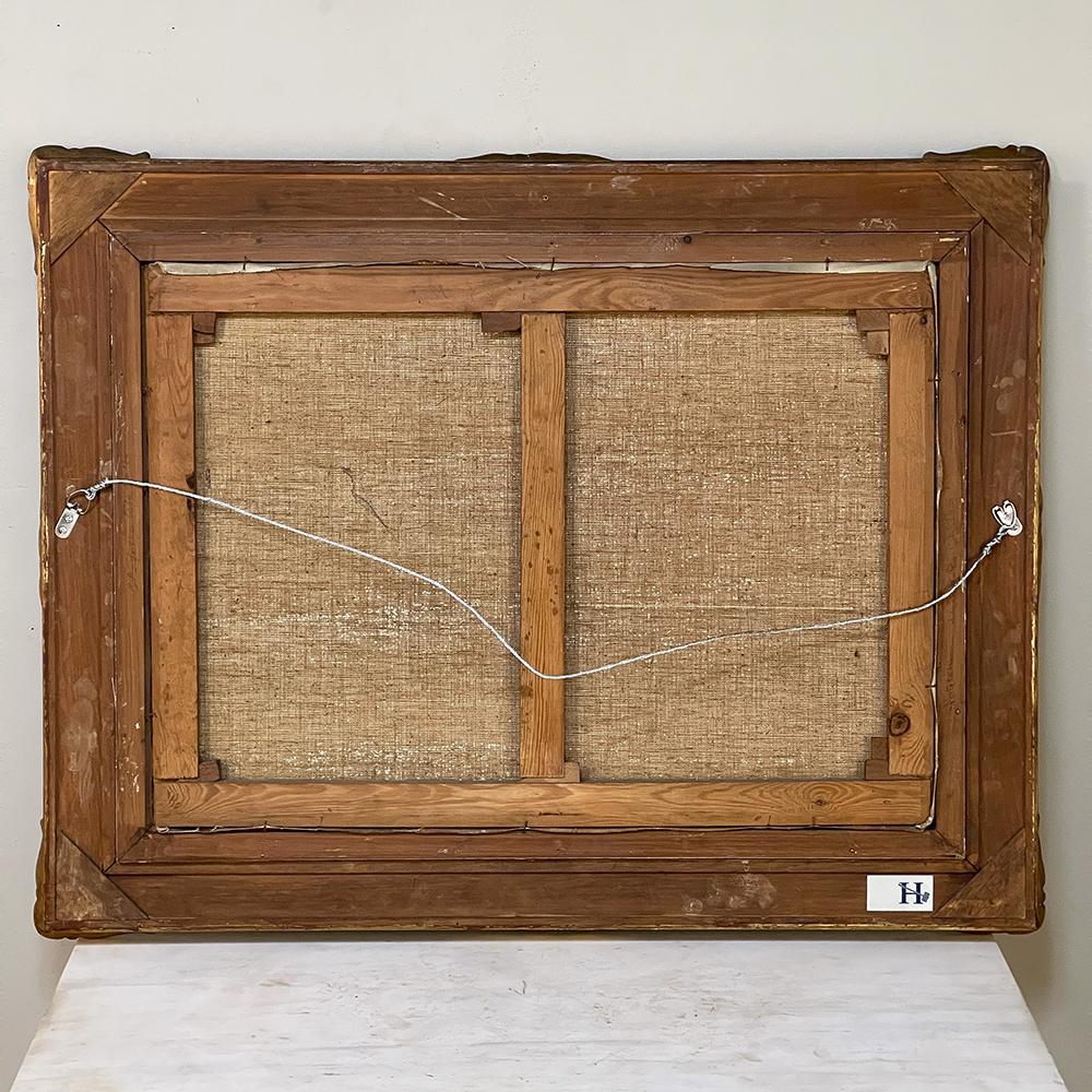 Antique Framed Oil Painting on Canvas by Jean-Baptiste Scoriel For Sale ...