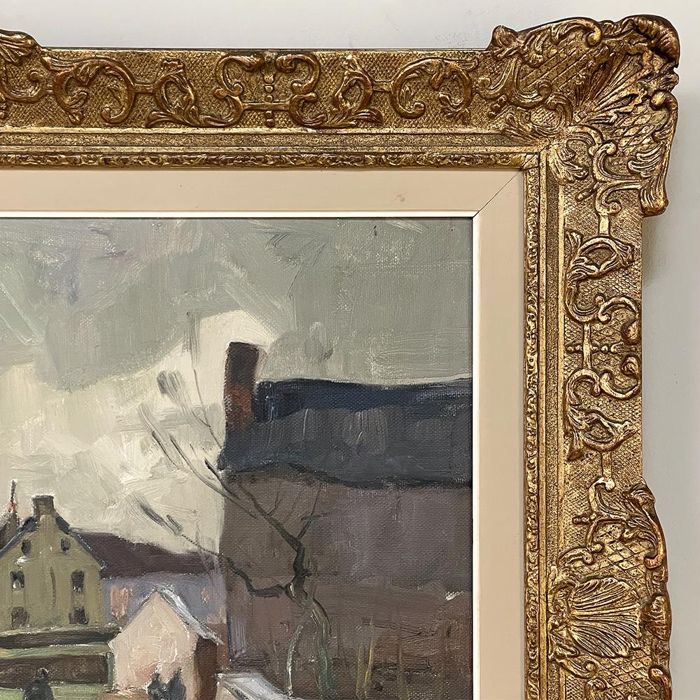 Antique Framed Oil Painting on Canvas by Jean-Baptiste Scoriel For Sale ...