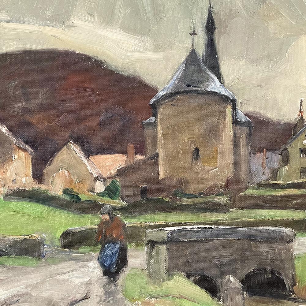 Antique Framed Oil Painting on Canvas by Jean-Baptiste Scoriel For Sale ...