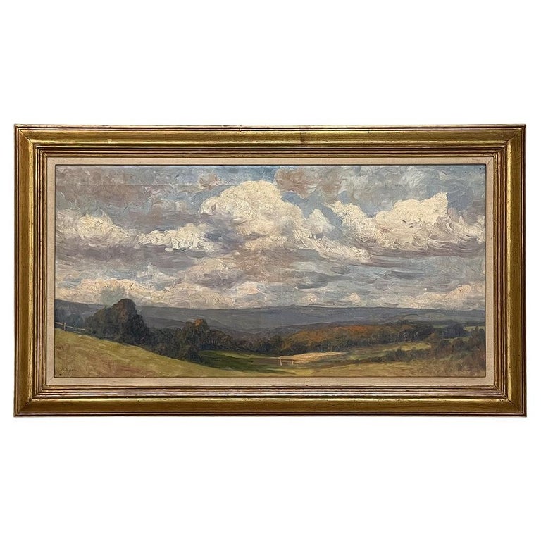 Antique Framed Oil Painting on Canvas by Walthere Jamar For Sale at 1stDibs