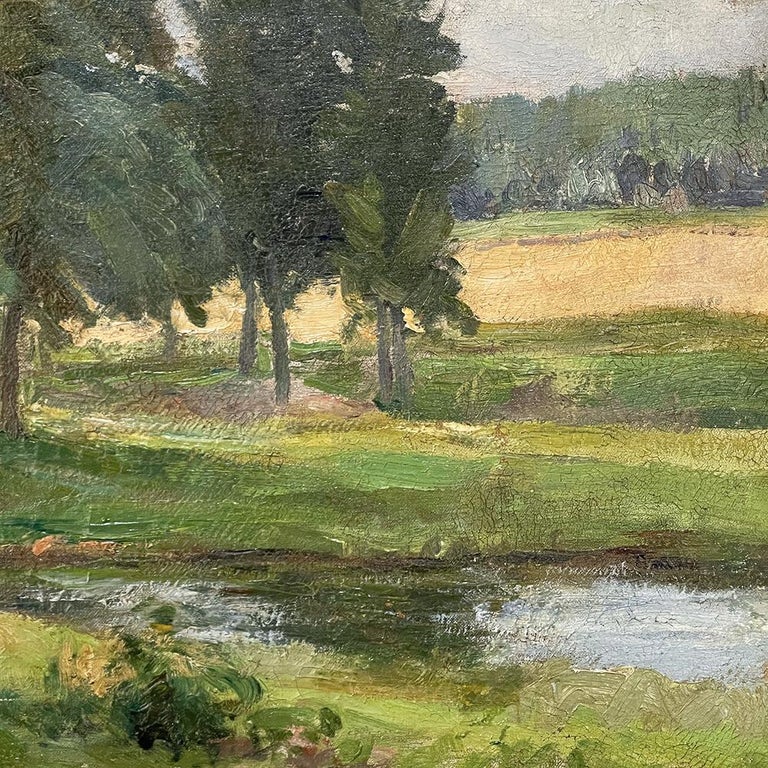Antique Framed Oil Painting on Canvas by Xavier Wurth at 1stDibs