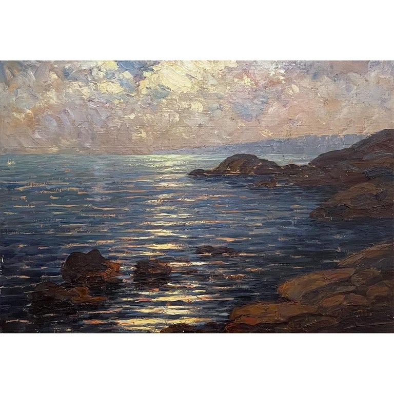 Antique Framed Oil Painting on Panel by Dieudonne Jacobs For Sale at ...