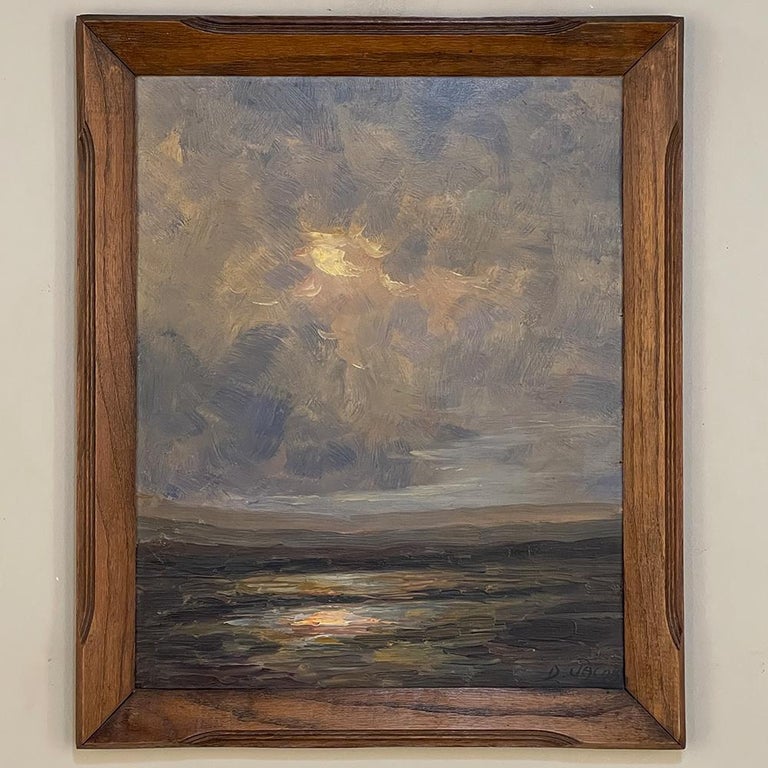 Antique Framed Oil Painting on Panel by Dieudonne Jacobs For Sale at ...