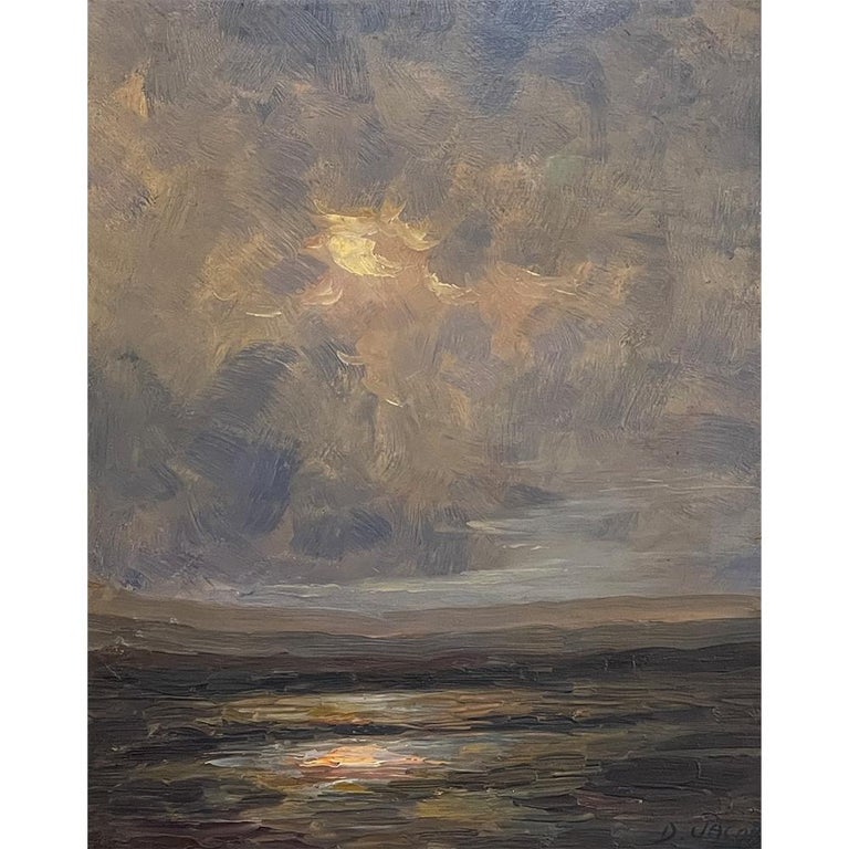 Antique Framed Oil Painting on Panel by Dieudonne Jacobs For Sale at ...
