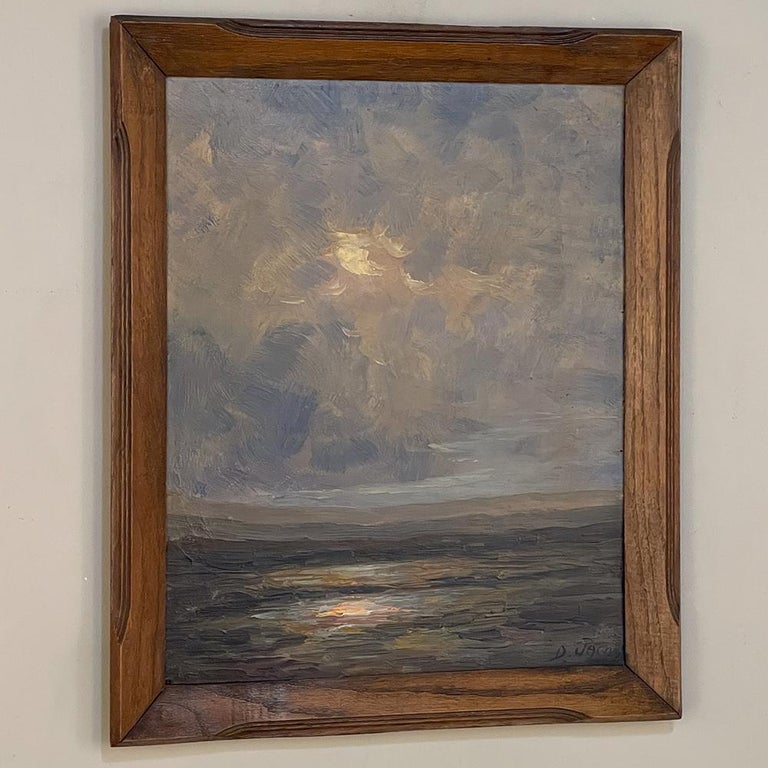 Antique Framed Oil Painting on Panel by Dieudonne Jacobs For Sale at ...