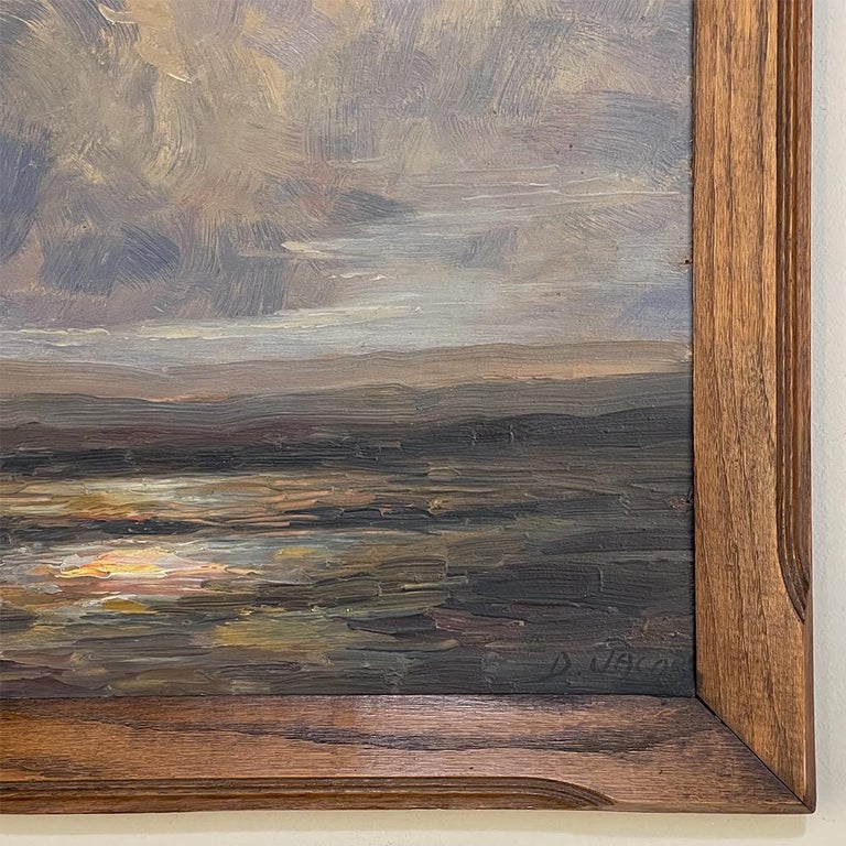 Antique Framed Oil Painting on Panel by Dieudonne Jacobs For Sale at ...