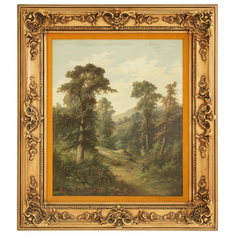 Antique Framed Signed Oil Painting, Landscape, John Henry Boel 1853 ...