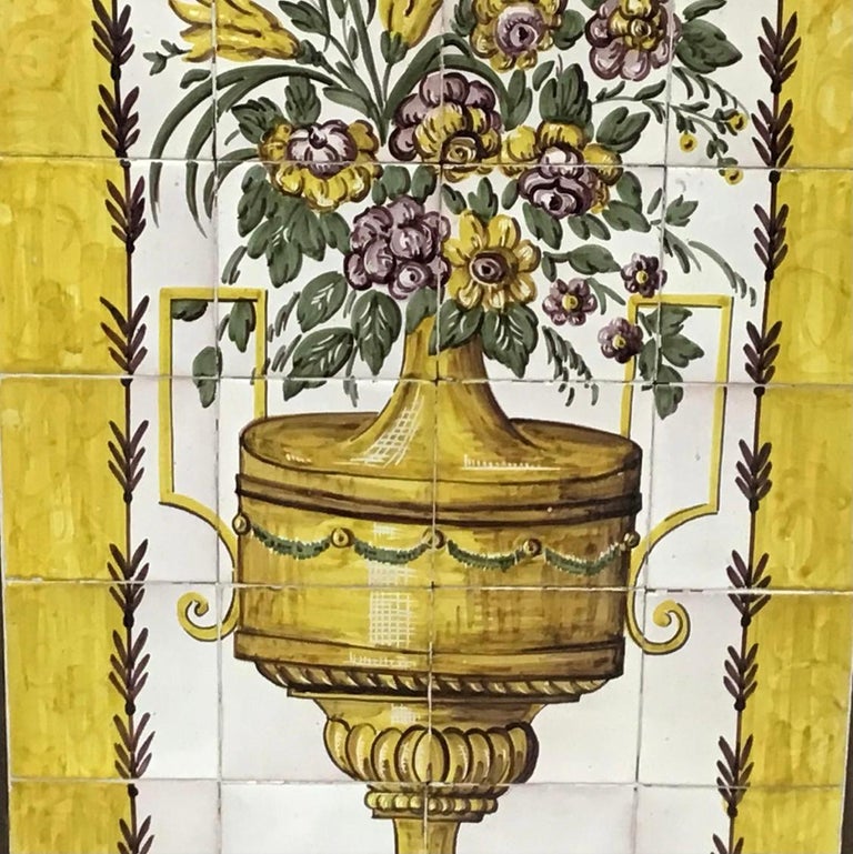 Antique Framed Spanish Faience Tile Plaque For Sale at 1stDibs