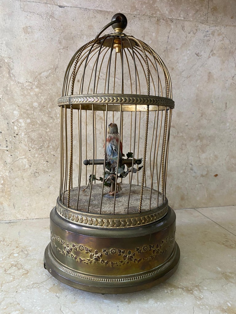 Antique France Brass Musical and Animated Birdcage 19th Century For ...