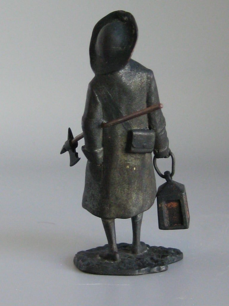 Antique Franz Bergman Austrian Vienna Bronze Cold Paint Night Watchman ...