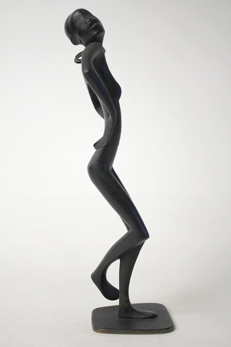 Antique Franz Hagenauer Bronze African Female Lady Dancer Sculpture ...