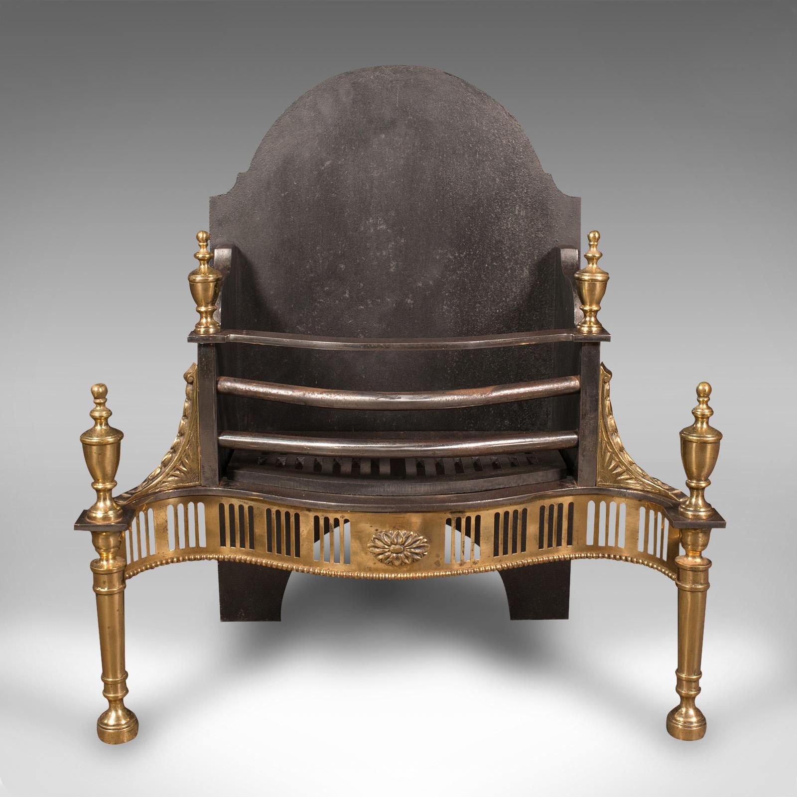 Antique Free-Standing Fireplace, English, Cast Iron, Fire Basket, Late ...