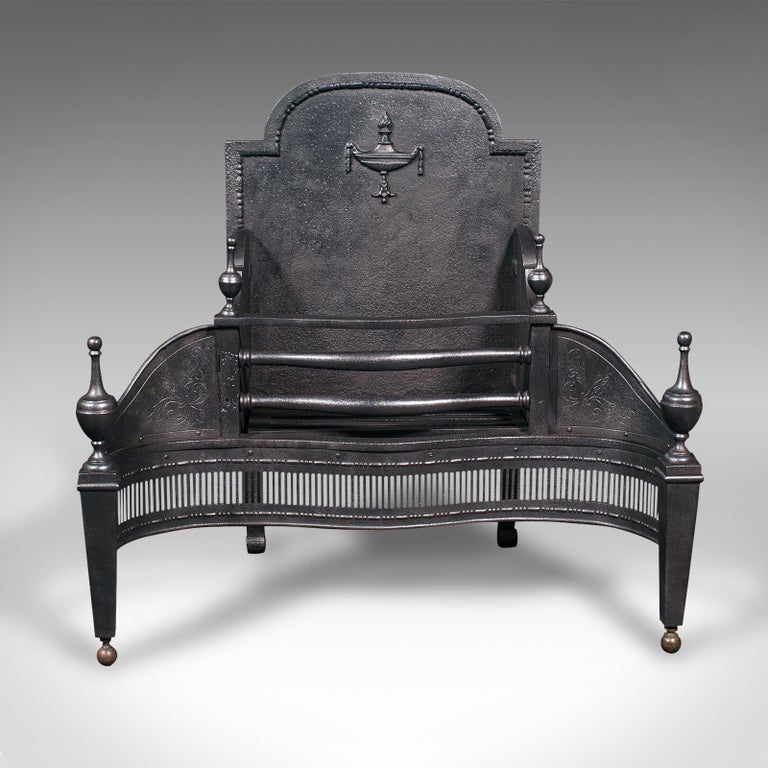 Antique Free Standing Fireplace, English, Fire Basket, Adam Style ...